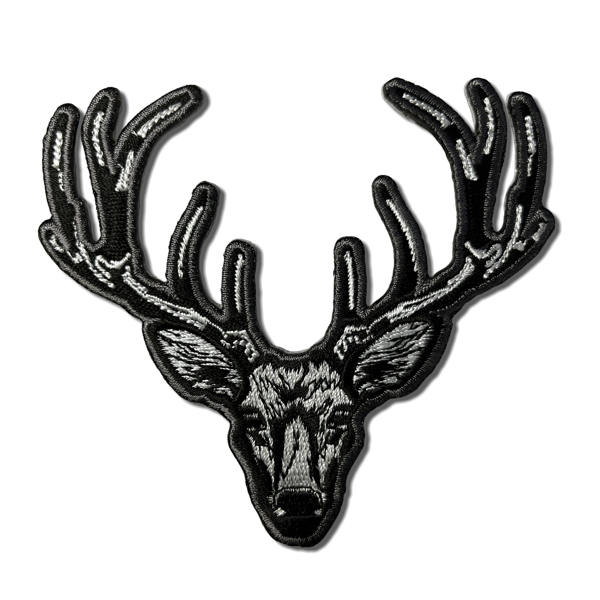 Embroidered White Deer Head Iron on Sew on Patch – PATCHERS