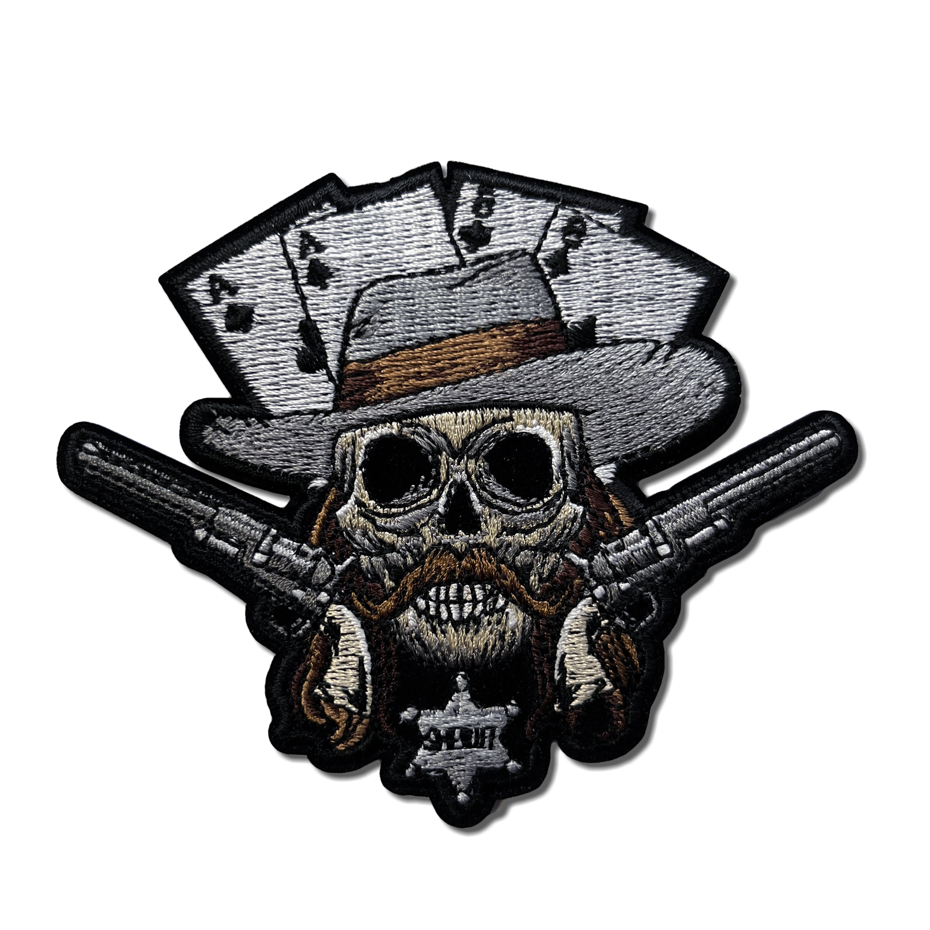 Embroidered Wild Bill Hickok Aces Eights Guns Iron on Sew on Patch – PATCHERS