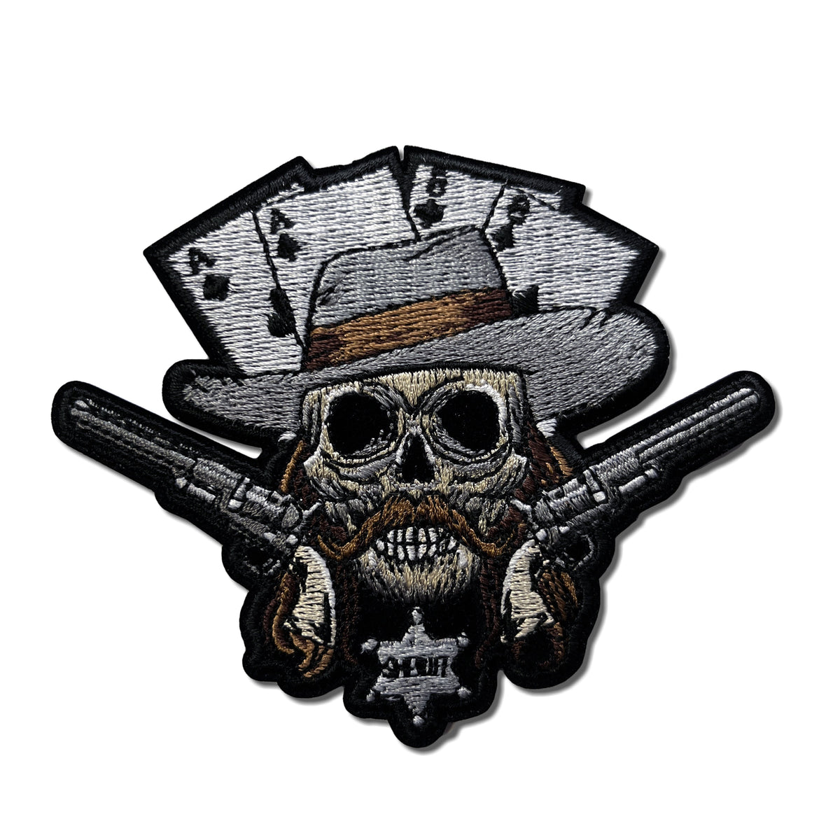 Embroidered Wild Bill Hickok Aces Eights Guns Iron on Sew on Patch – PATCHERS