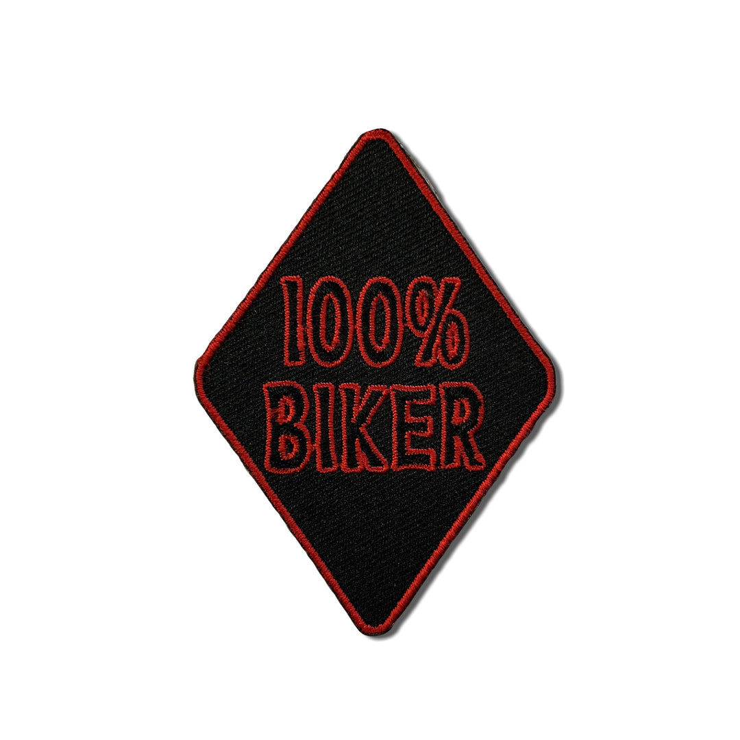 Embroidered 100 Percent Biker Iron on Sew on Patch – PATCHERS