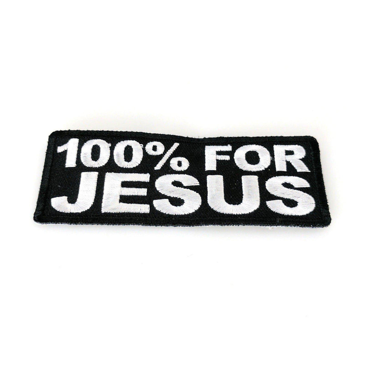 Embroidered 100 Percent For Jesus Iron on Sew on Patch – PATCHERS