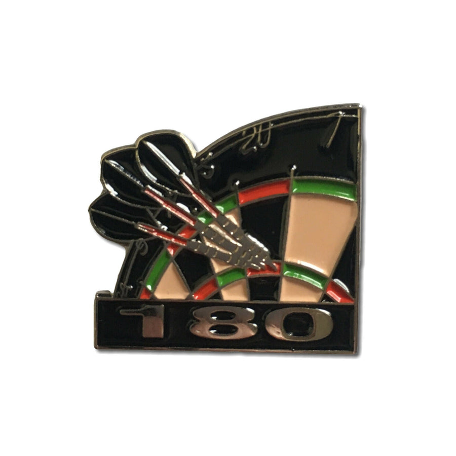 Quality Metal & Enamel 180 Darts Pin Badge with Secure Locking Back ...