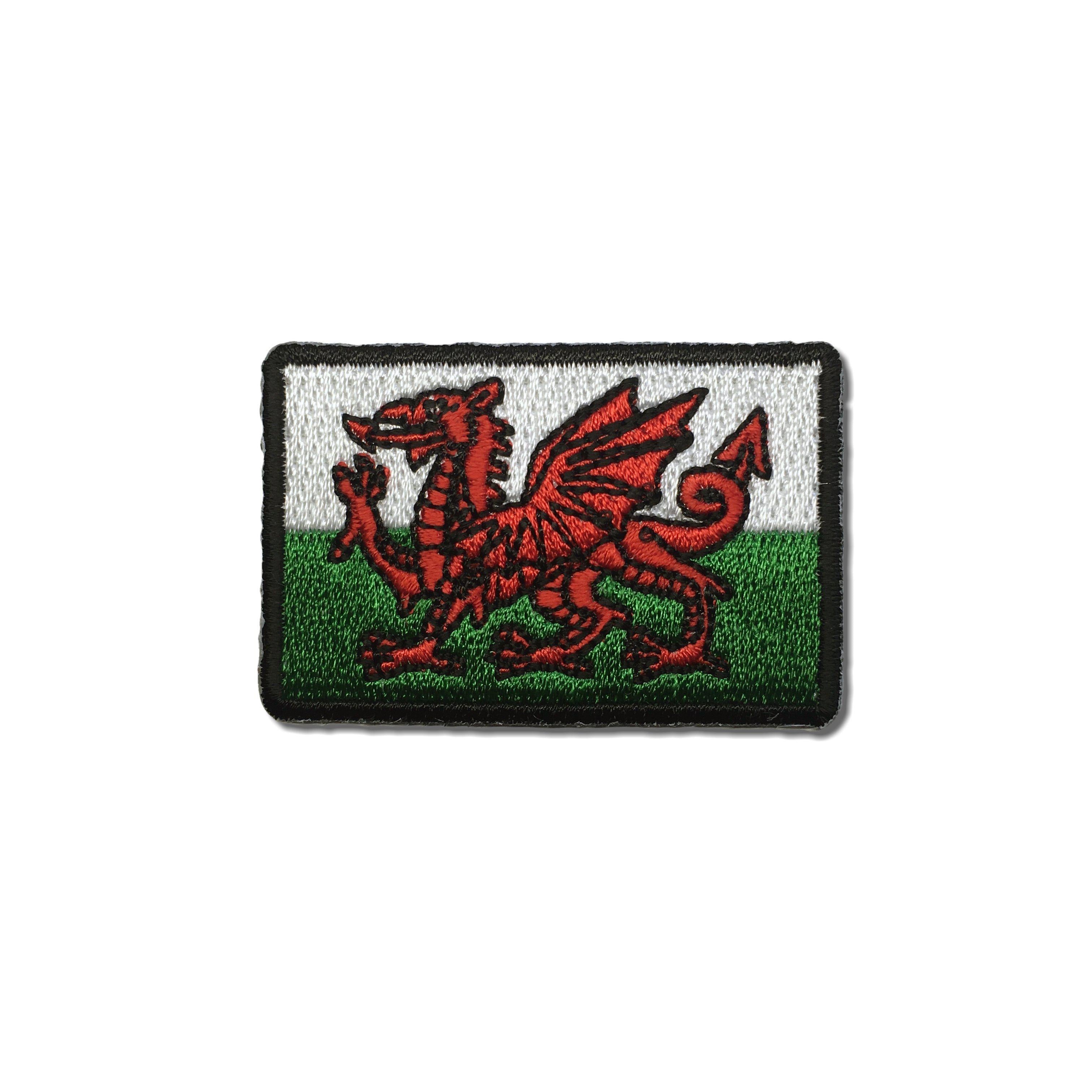 Embroidered 2" Wales Welsh Flag Red Dragon Iron on Sew on Patch – PATCHERS