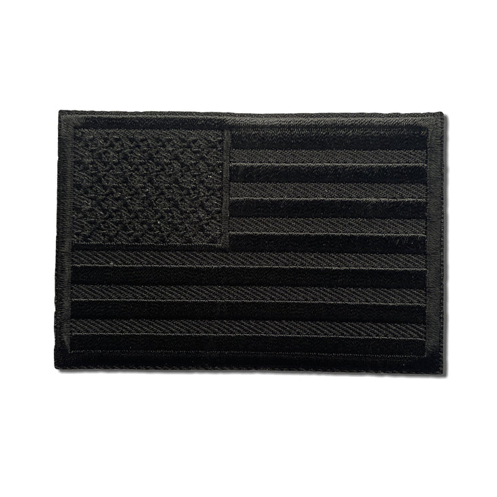 Embroidered 3" All Black American US Flag Iron on Sew on Patch – PATCHERS
