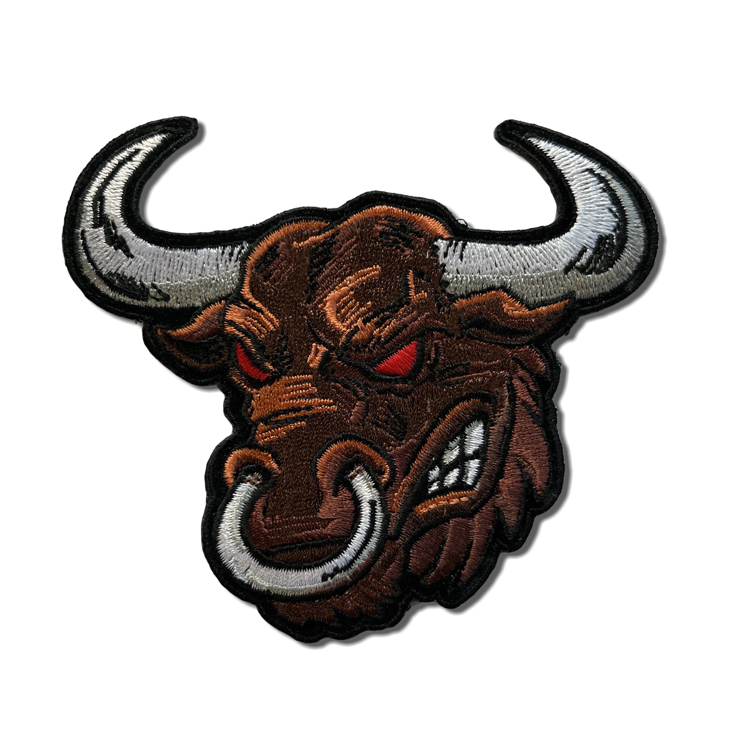Embroidered Angry Bull Iron on Sew on Patch – PATCHERS