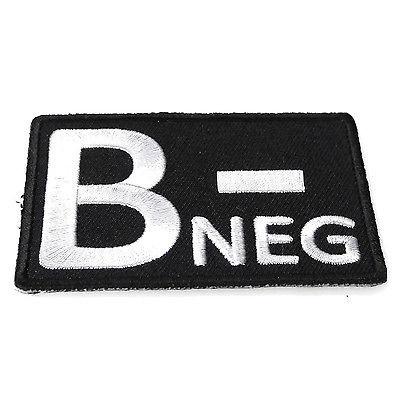 Embroidered B- Blood Type B Negative Blood Group Iron on Sew on Patch ...
