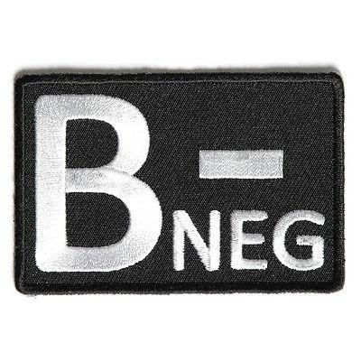 Embroidered B- Blood Type B Negative Blood Group Iron on Sew on Patch ...