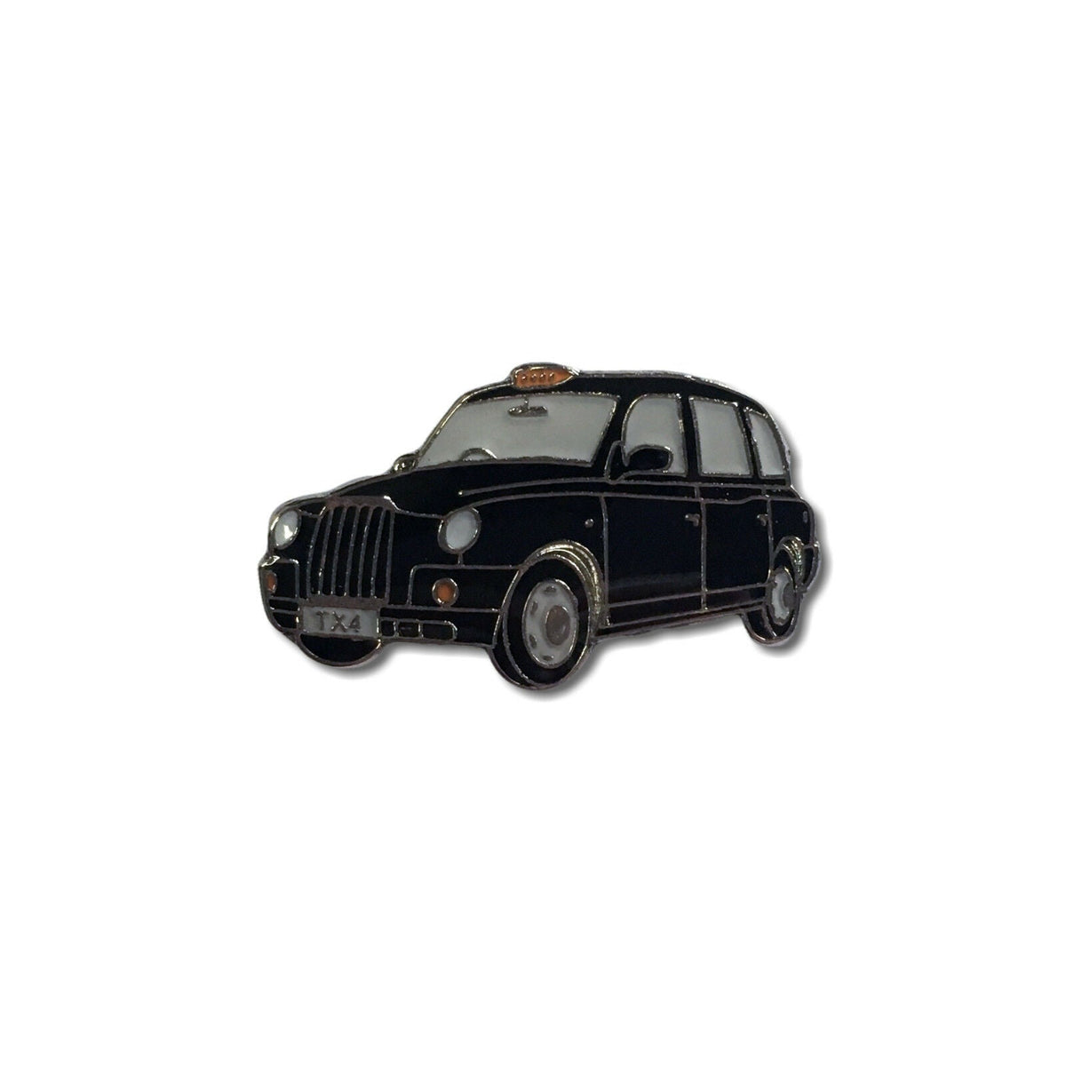 Metal & Enamel Black Cab - Taxi Pin Badge with Secure Locking Back ...