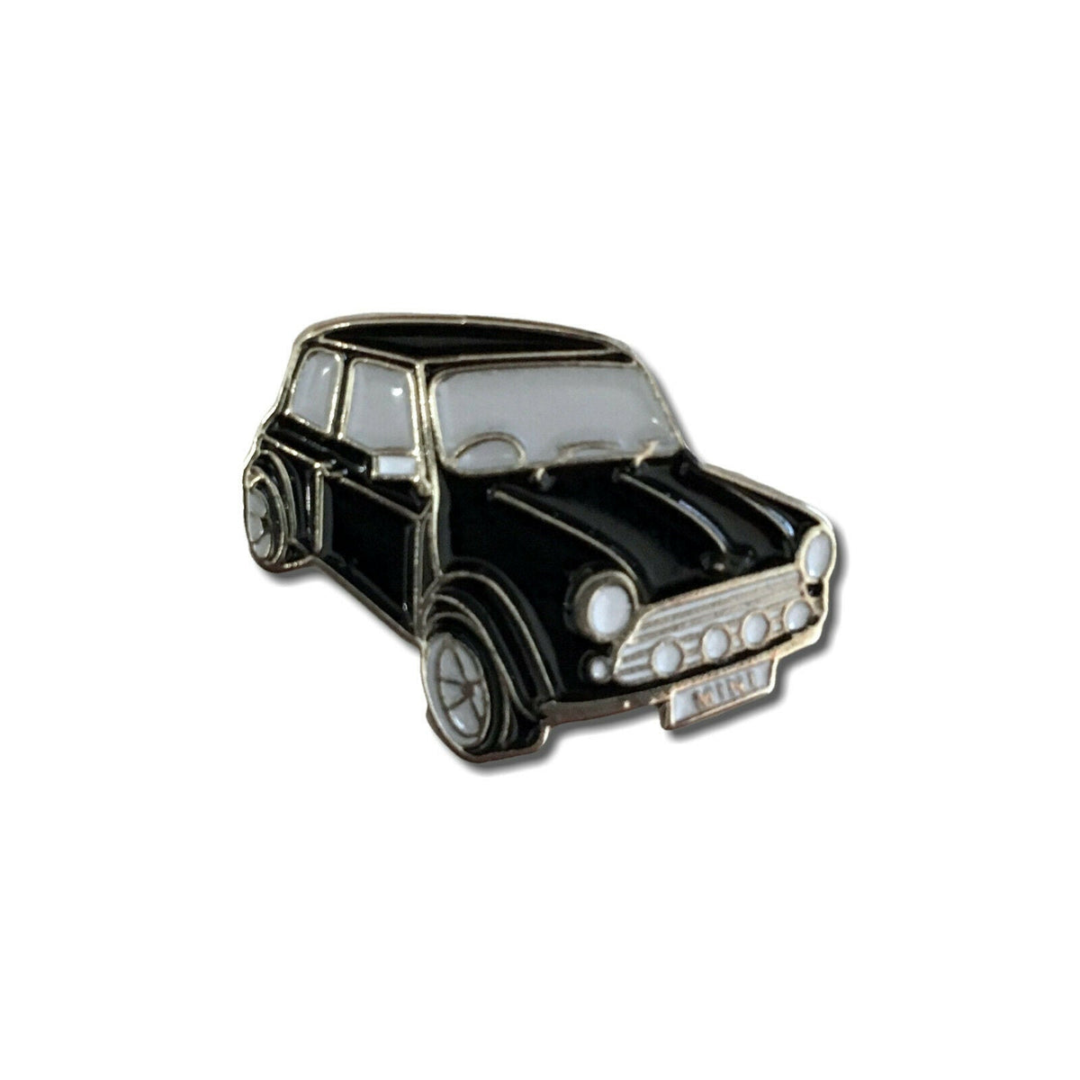 Metal & Enamel Black Mini Pin Badge with Secure Locking Back – PATCHERS