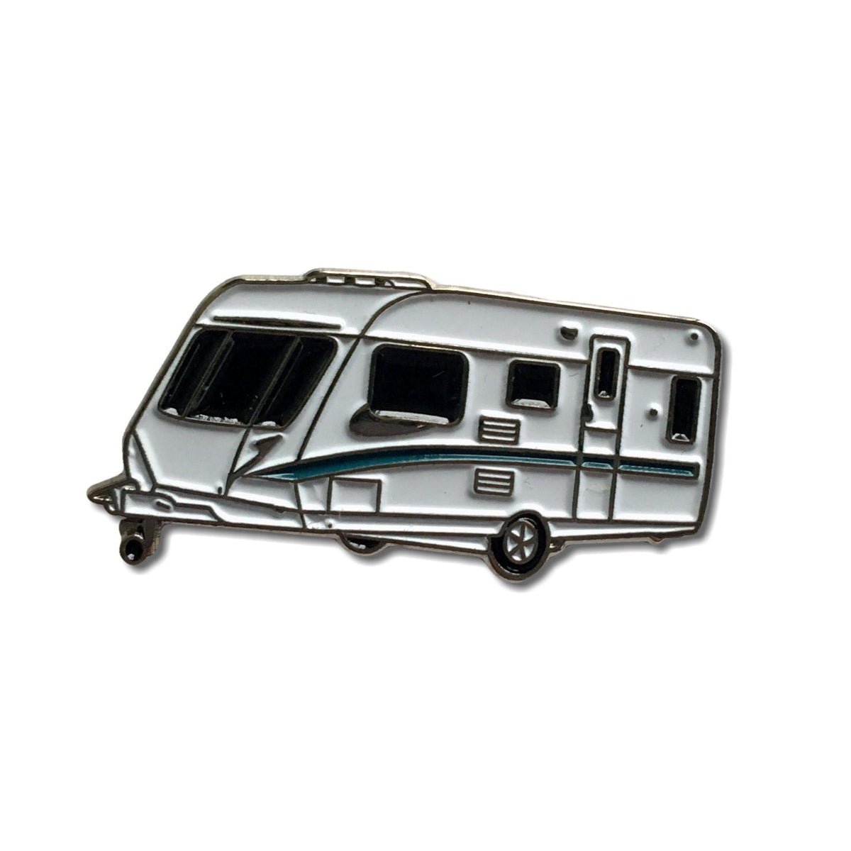 Metal & Enamel Caravan Pin Badge with Secure Locking Back – PATCHERS