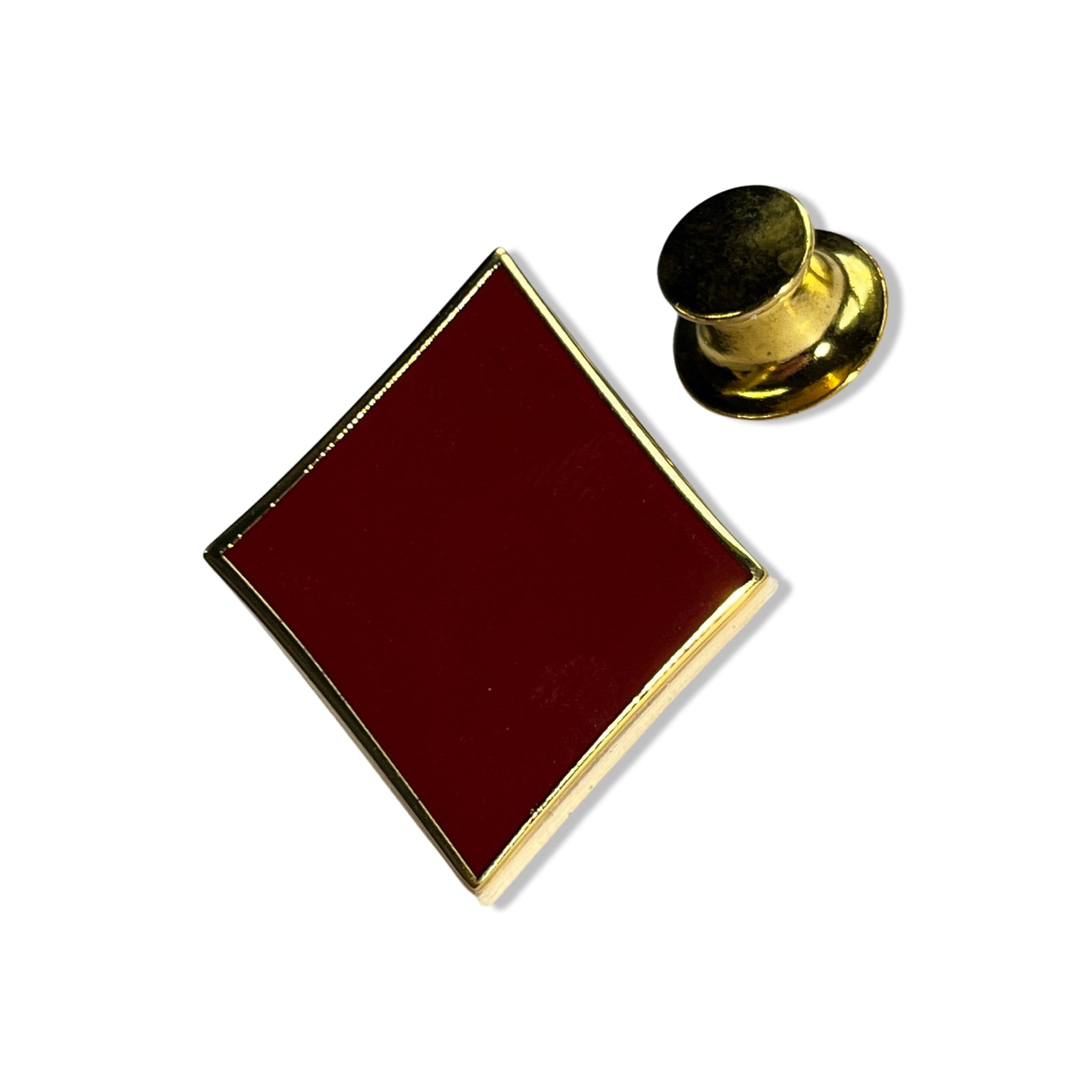 Metal & Hard Enamel Card Symbol Diamond Red Pin Badge with Secure Back ...