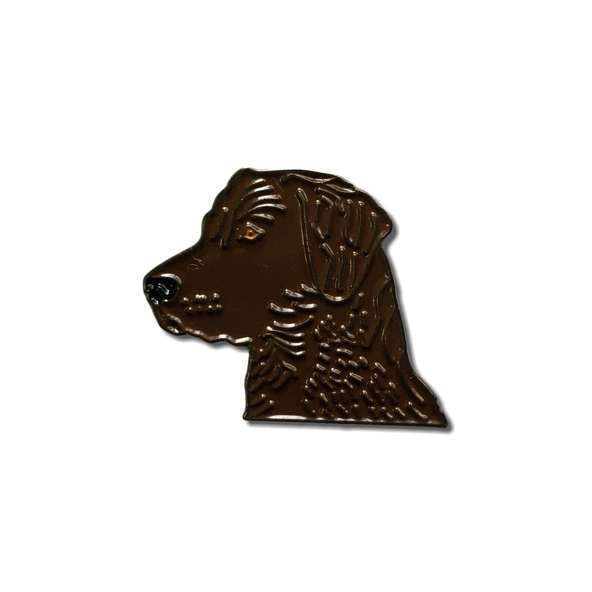 Metal & Enamel Chocolate Labrador Pin Badge with Secure Locking Back ...