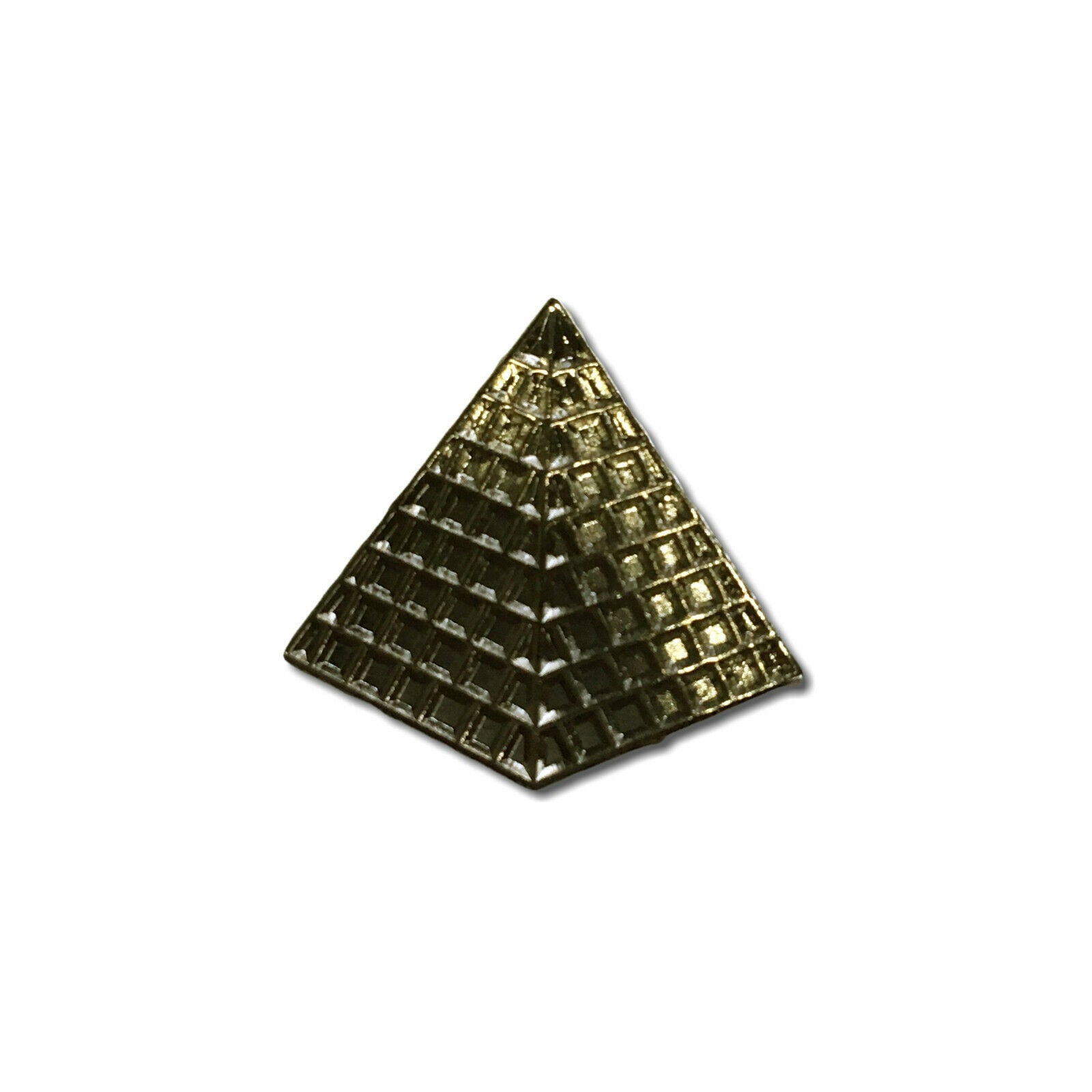 All Metal Chrome Pyramid Pin Badge with Secure Locking Back – PATCHERS