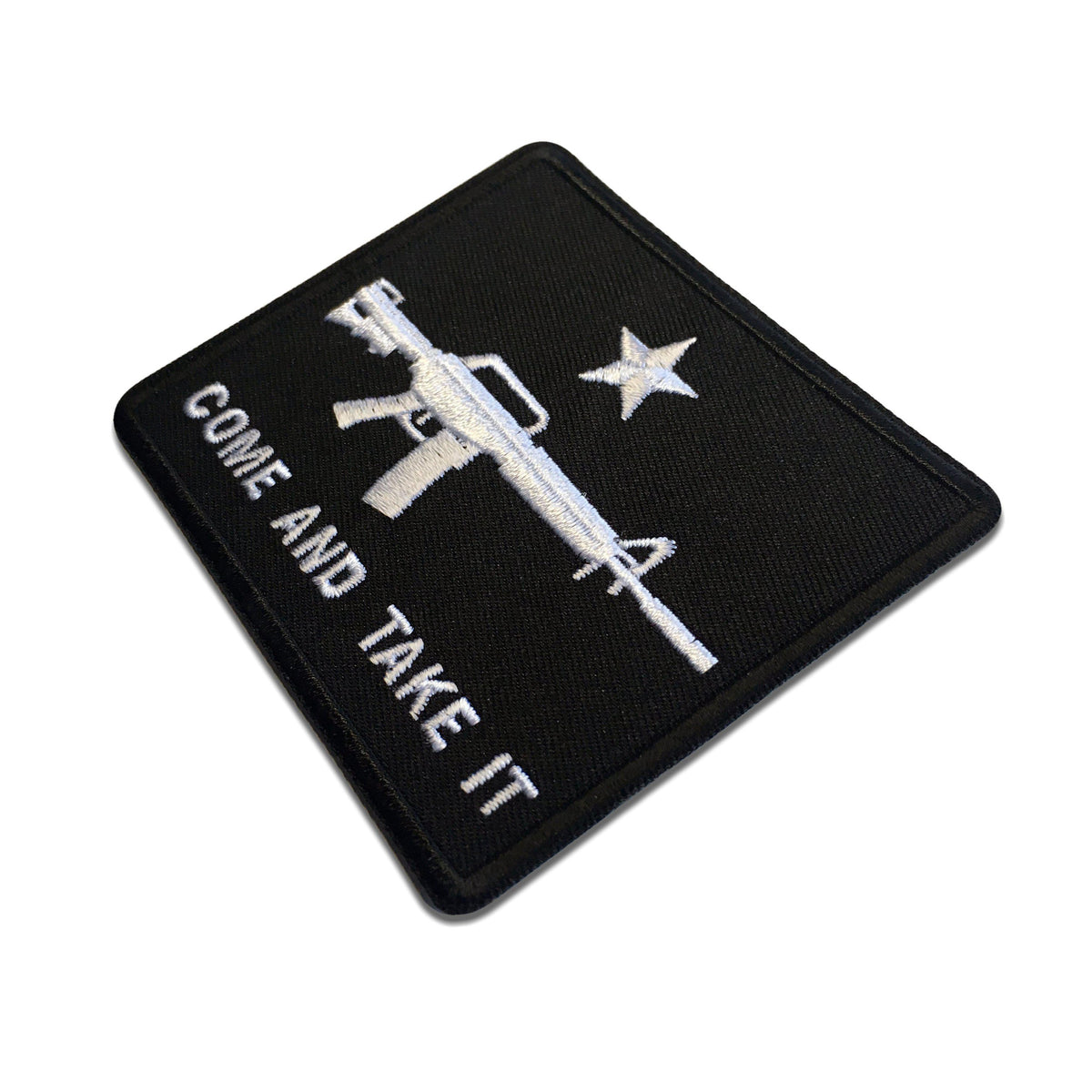 Embroidered Come and Take It Star Machine Gun Iron on Sew on Patch ...