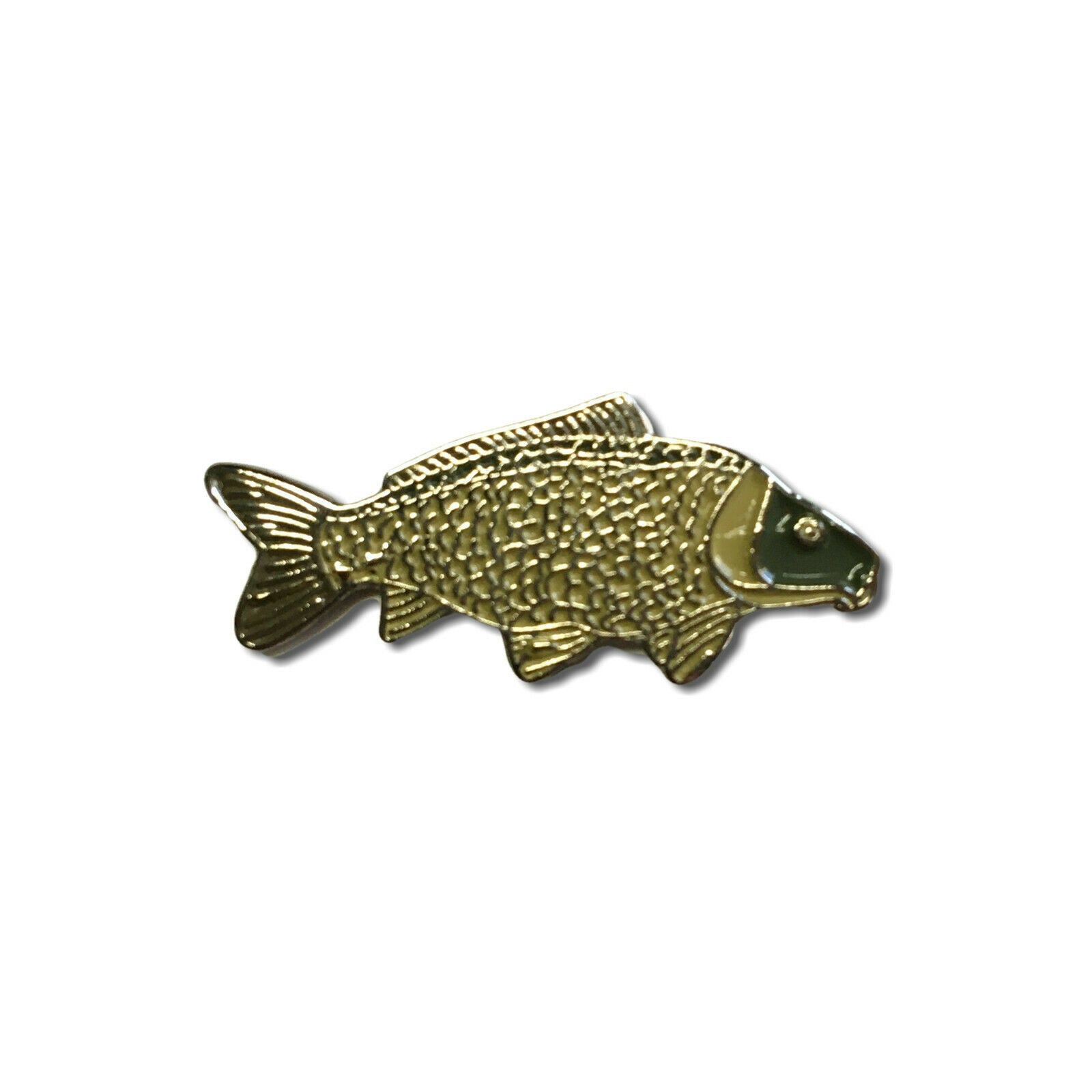 Metal & Enamel Common Carp Fish Pin Badge with Secure Locking Back ...