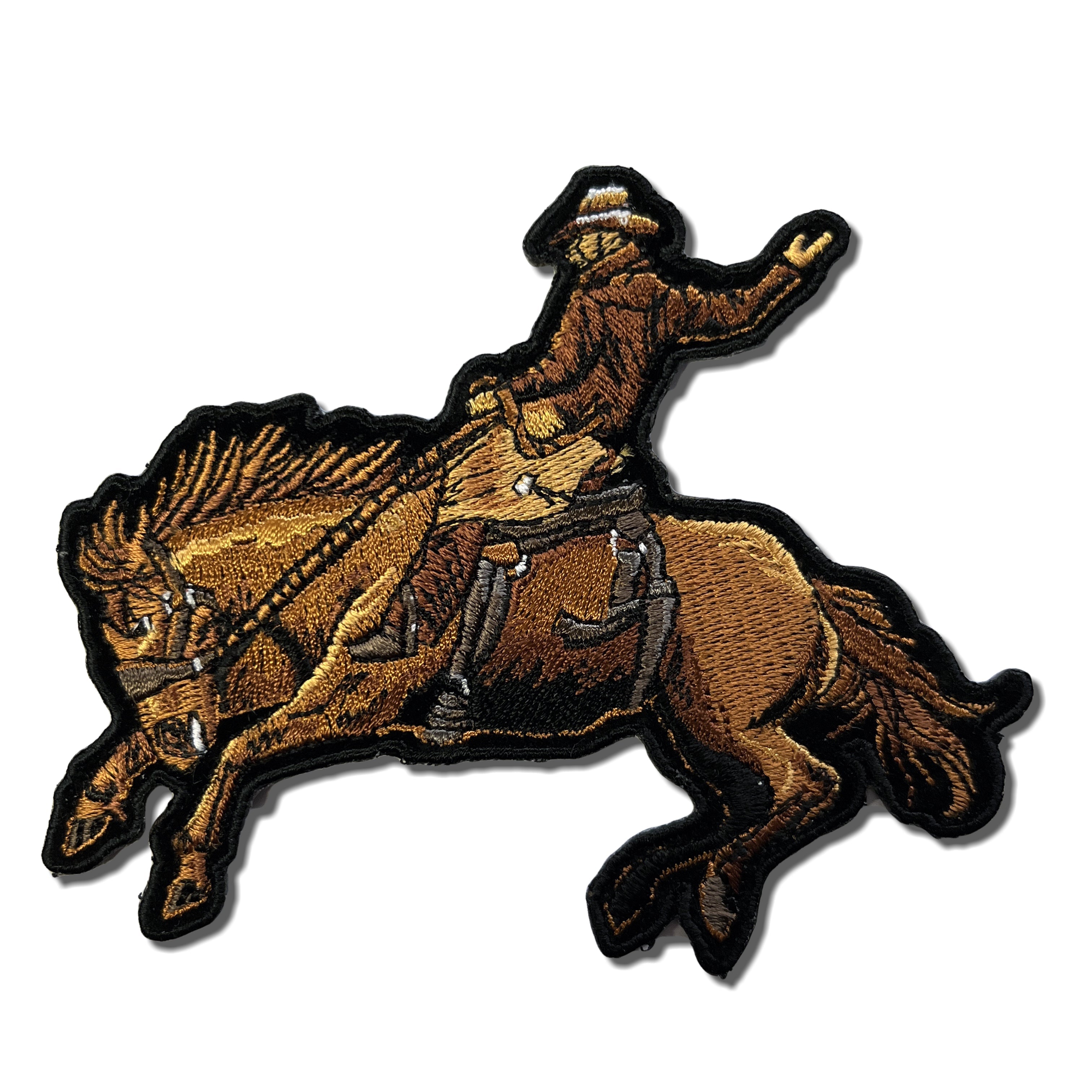 Embroidered Cowboy on Horse Iron on Sew on Patch – PATCHERS