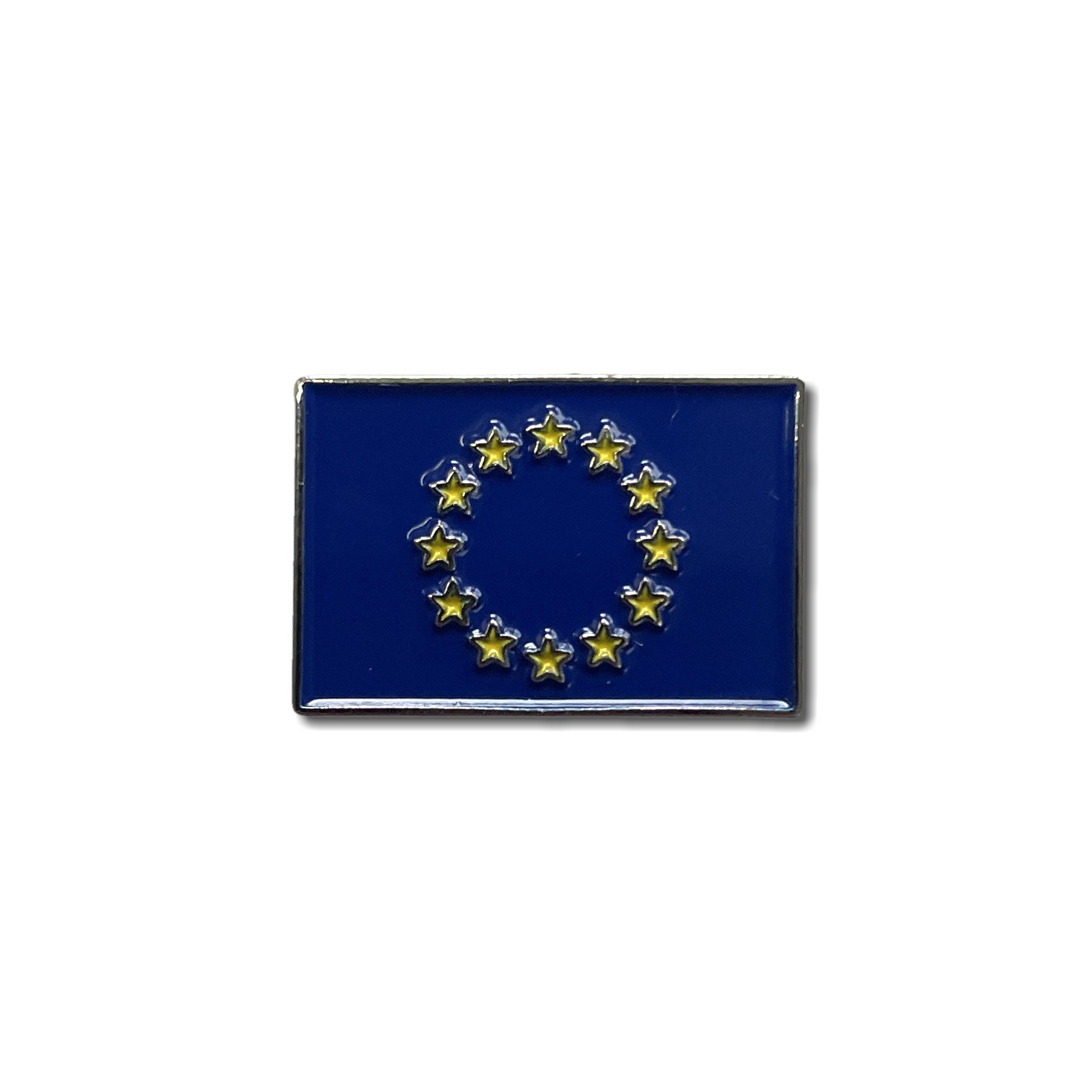 Metal & Enamel EU Flag Pin Badge with Secure Locking Back – PATCHERS