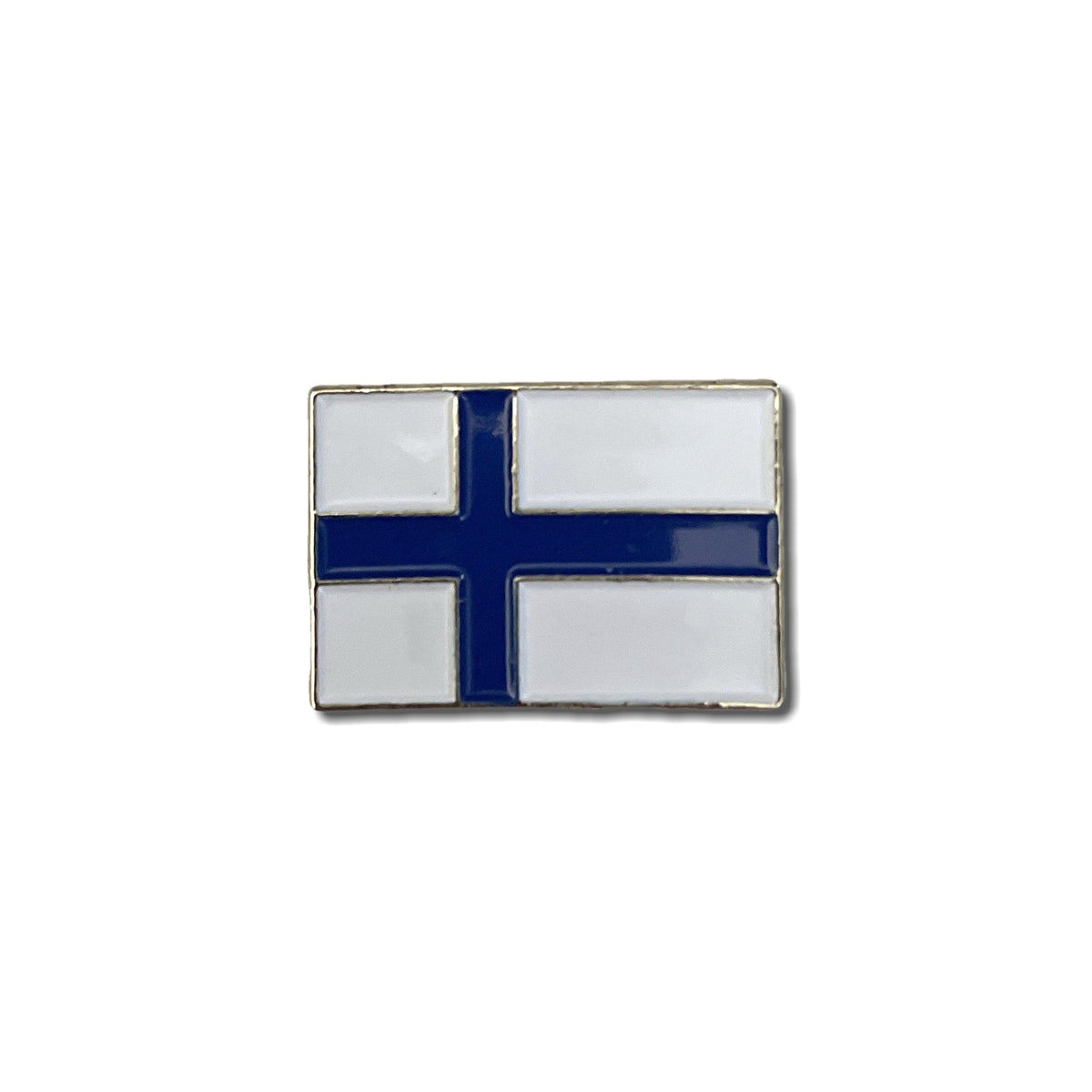 Metal & Enamel Finland Flag Pin Badge with Secure Locking Back – PATCHERS