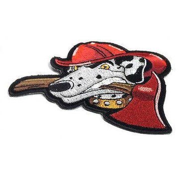 Embroidered Fireman's Best Friend Dog Axe Iron on Sew on Patch – PATCHERS