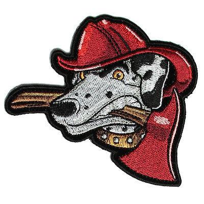 Embroidered Fireman's Best Friend Dog Axe Iron on Sew on Patch – PATCHERS