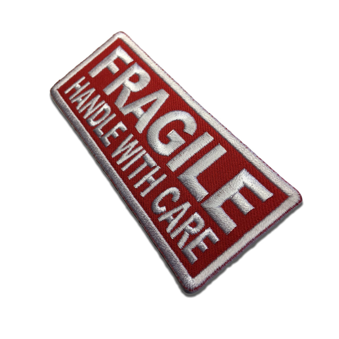 Embroidered Fragile Handle with Care Iron on Sew on Patch – PATCHERS