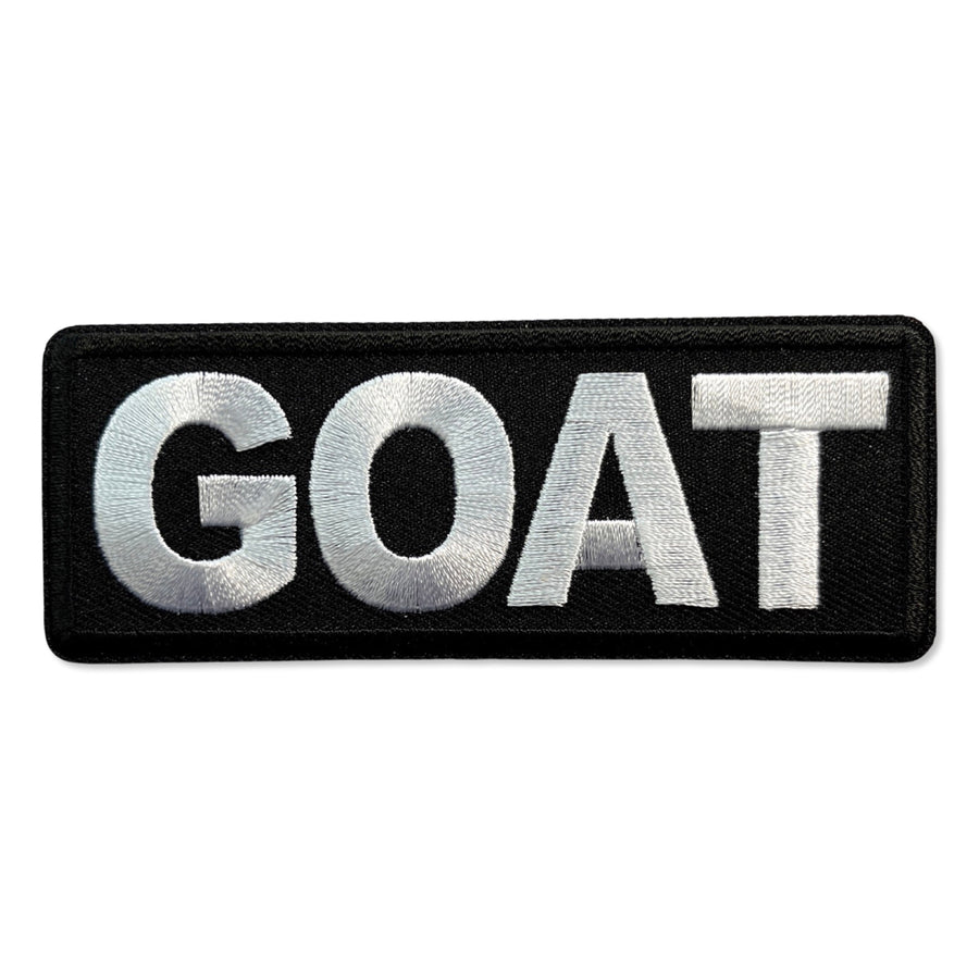 Embroidered Goat Greatest of All Time Iron on Sew on Patch – PATCHERS
