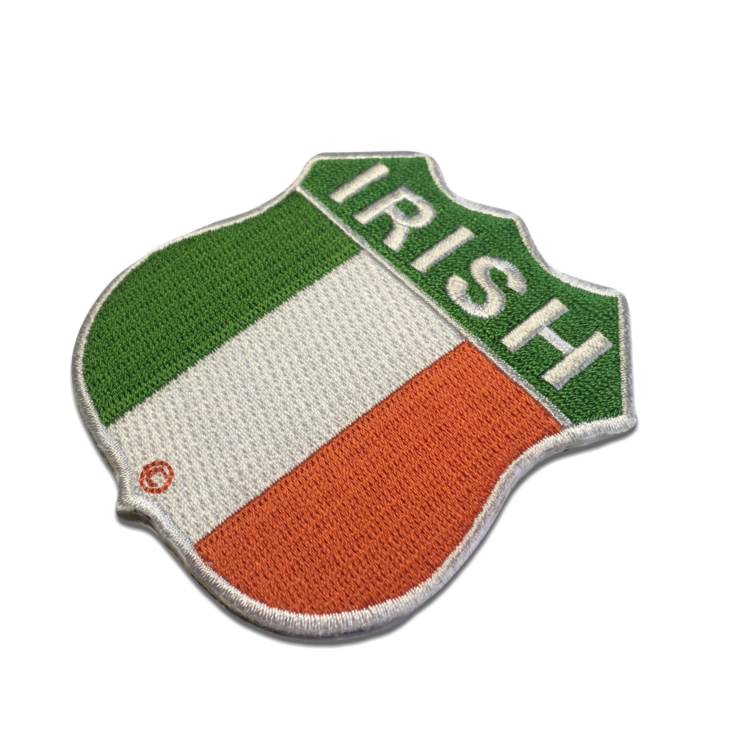 Embroidered Ireland Irish Flag Shield Iron on Sew on Patch – PATCHERS