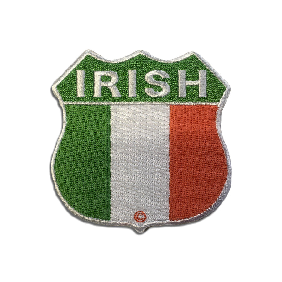 Embroidered Ireland Irish Flag Shield Iron on Sew on Patch – PATCHERS