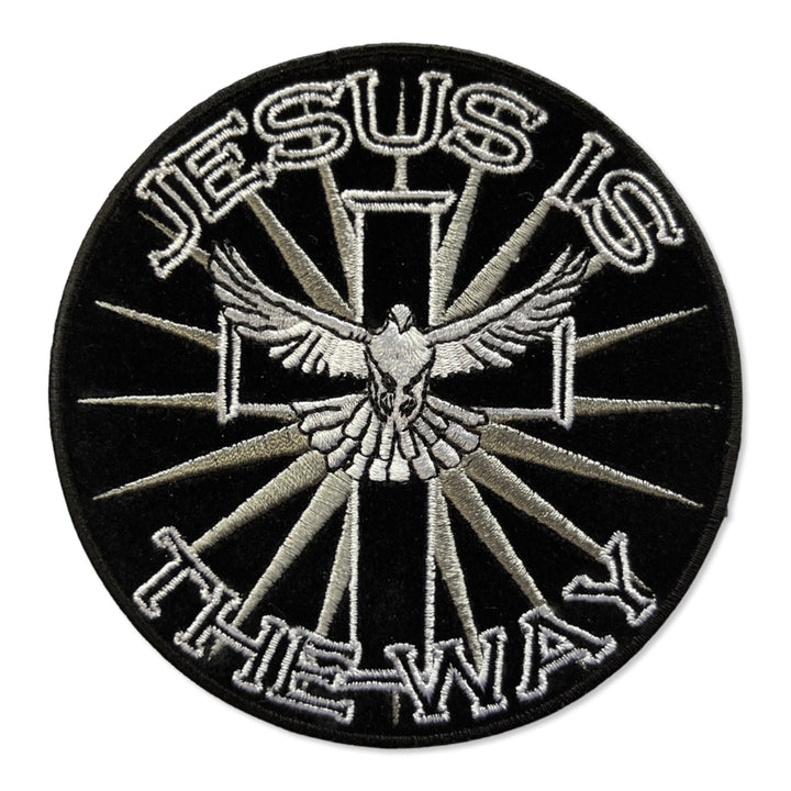 Embroidered Jesus is the Way Cross Iron on Sew on Patch – PATCHERS