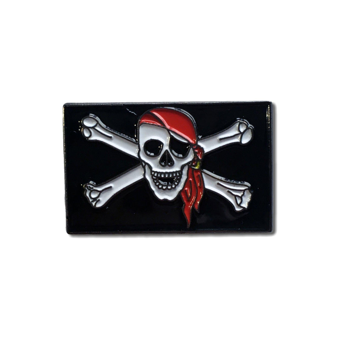 Quality Metal & Enamel Jolly Roger Pin Badge with Secure Locking Back ...