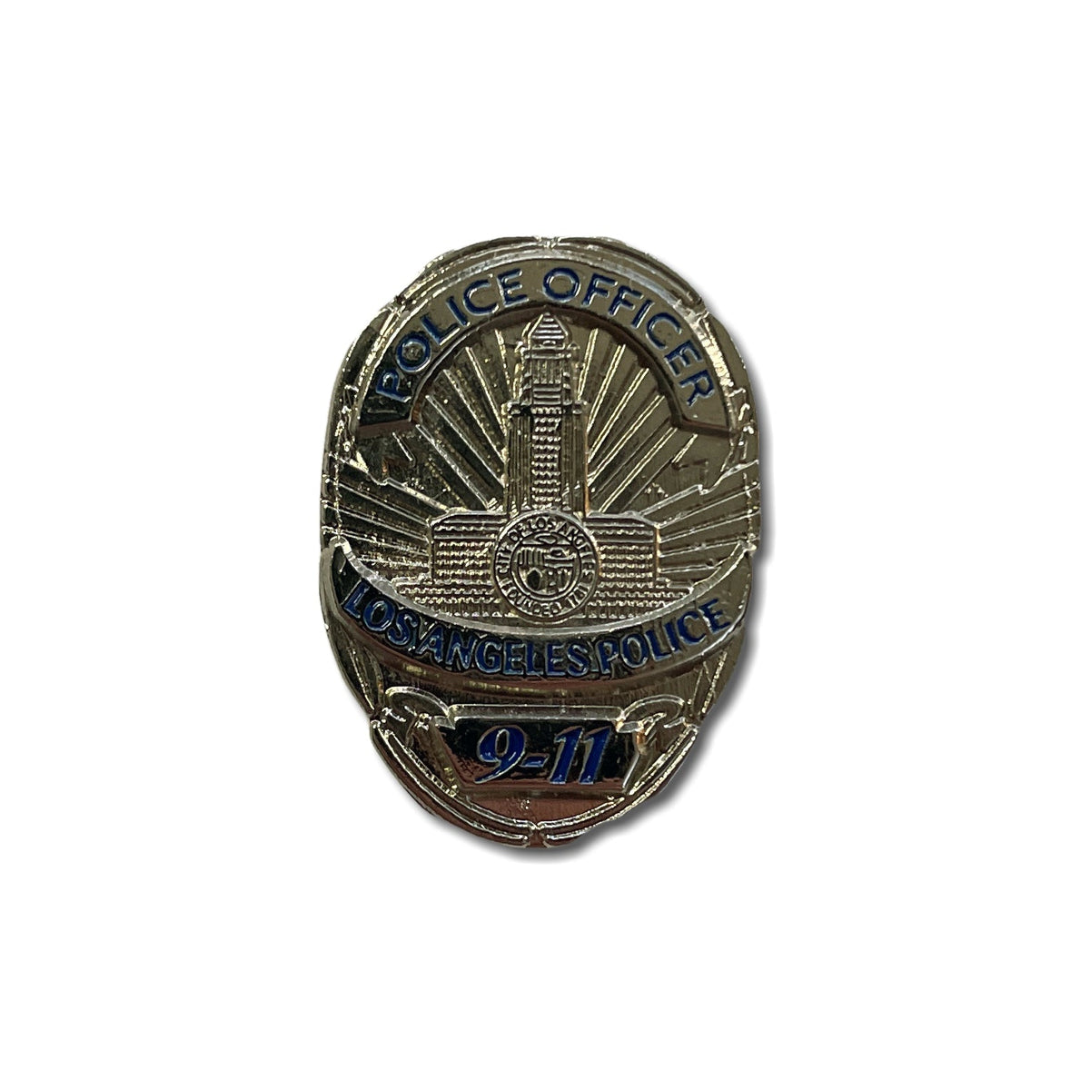 Metal & Enamel LAPD Police Pin Badge with Secure Locking Back – PATCHERS