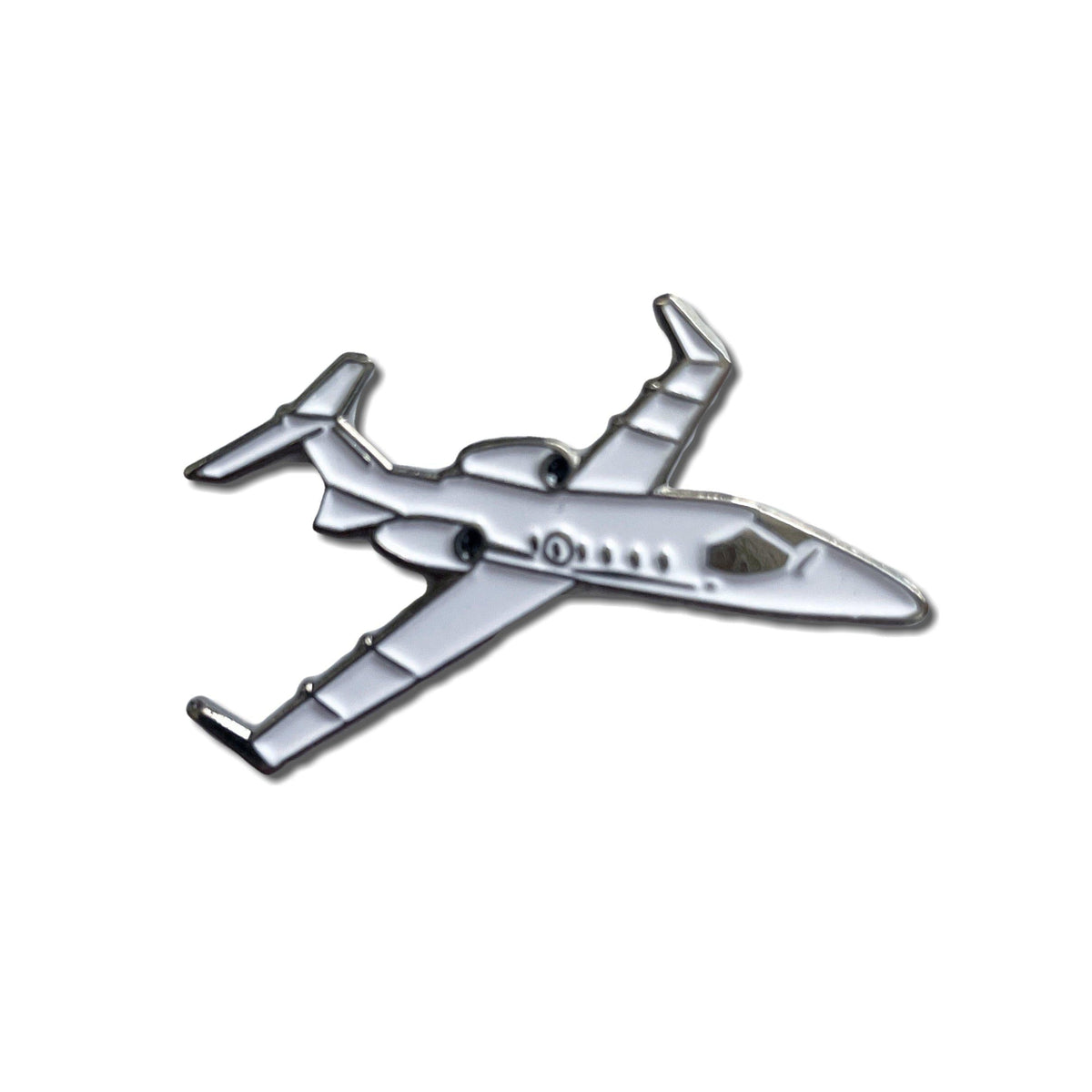Metal & Enamel Lear Jet Pin Badge with Secure Locking Back – PATCHERS