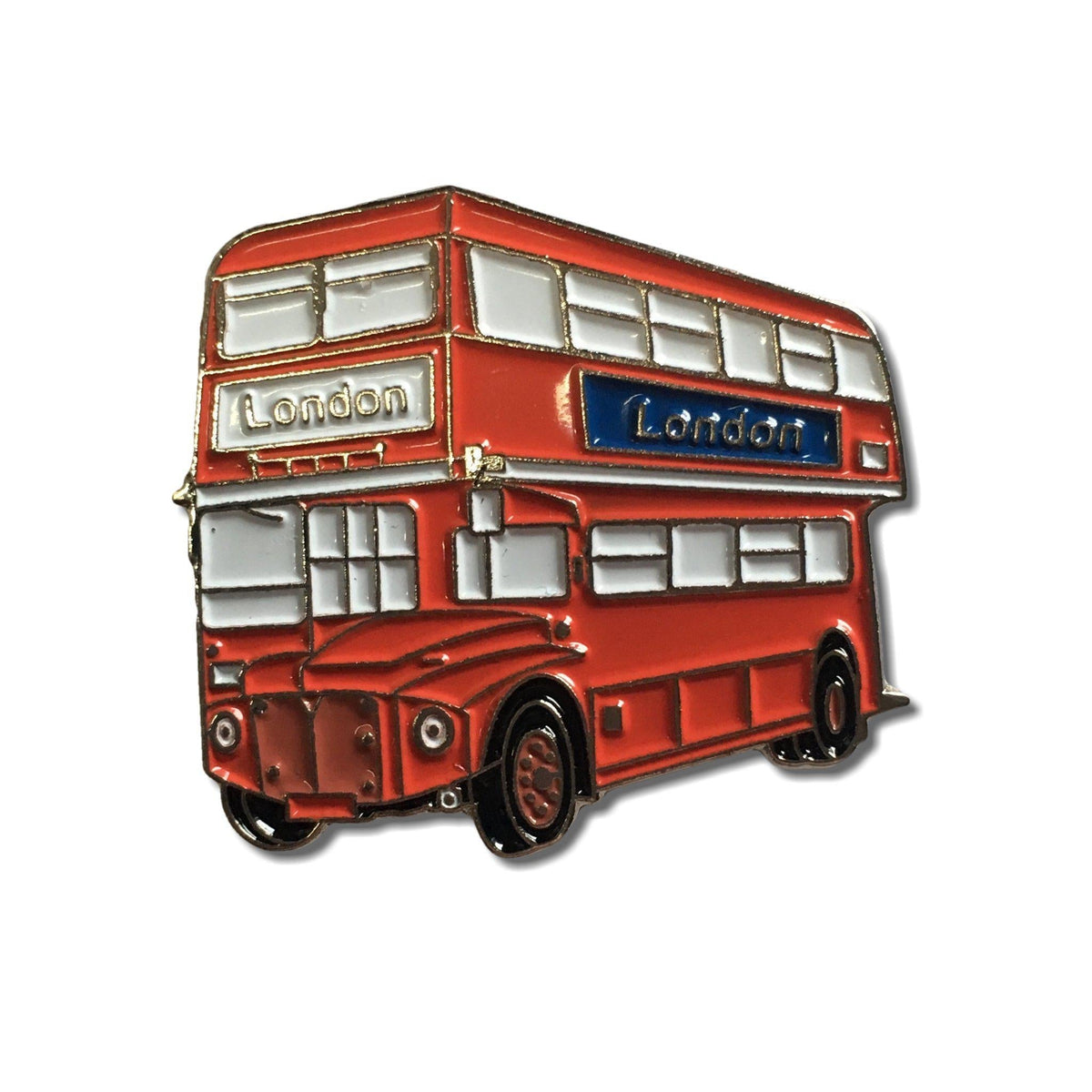 Quality Metal & Enamel London Bus Pin Badge with Secure Locking Back ...