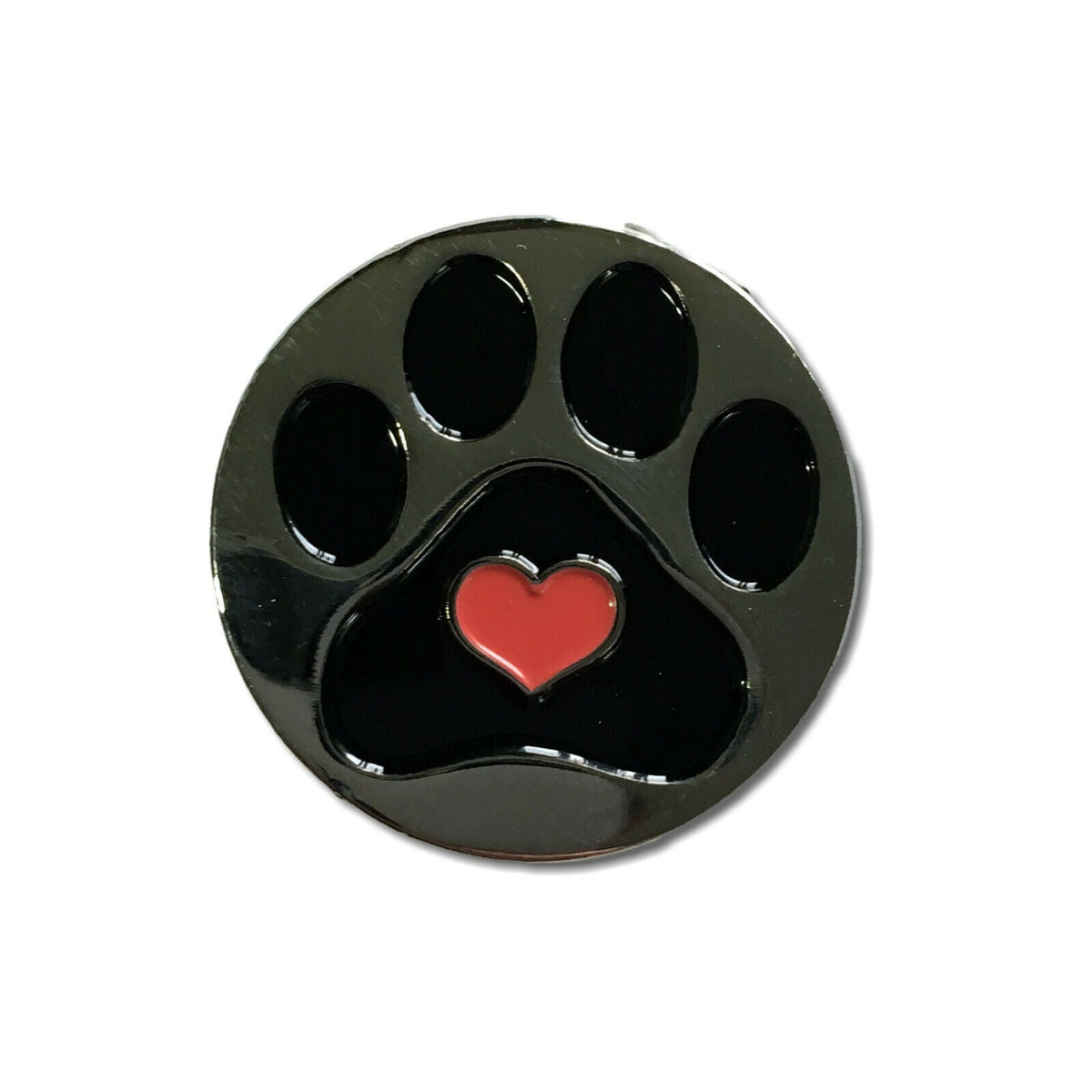 Metal & Enamel Love Paw Print Dogs Pin Badge with Secure Locking Back ...
