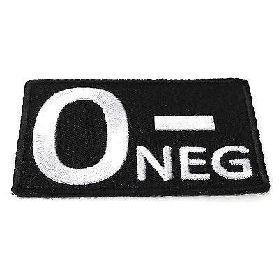 Embroidered O- Blood Type O Negative Blood Group Iron on Sew on Patch ...