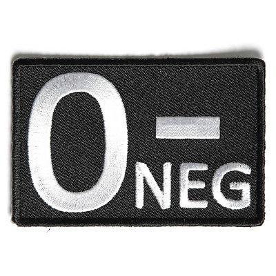 Embroidered O- Blood Type O Negative Blood Group Iron on Sew on Patch ...