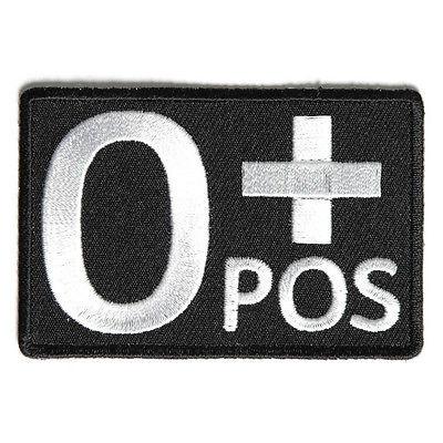 Embroidered O+ Blood Type O Positive Blood Group Iron on Sew on Patch ...