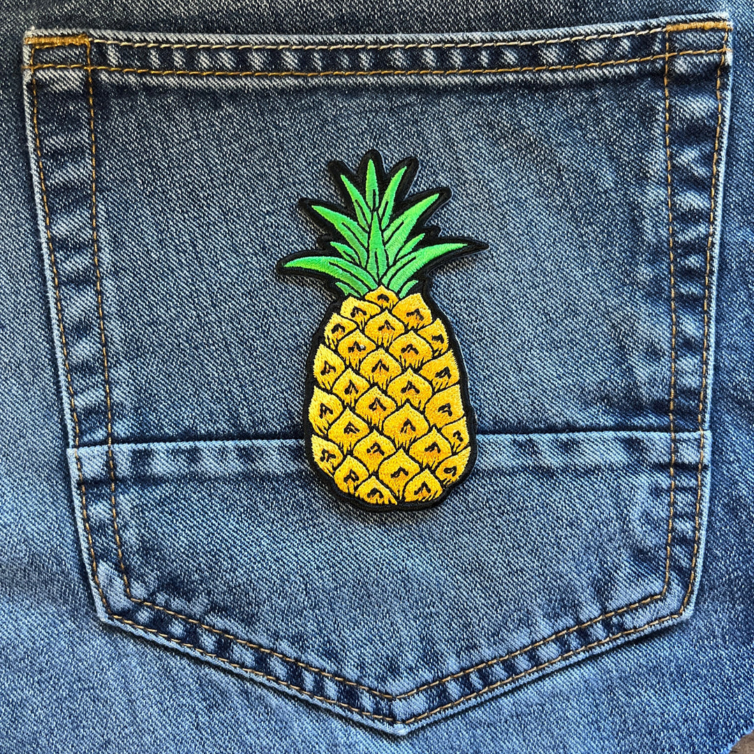 Embroidered Pineapple Iron on Sew on Patch – PATCHERS
