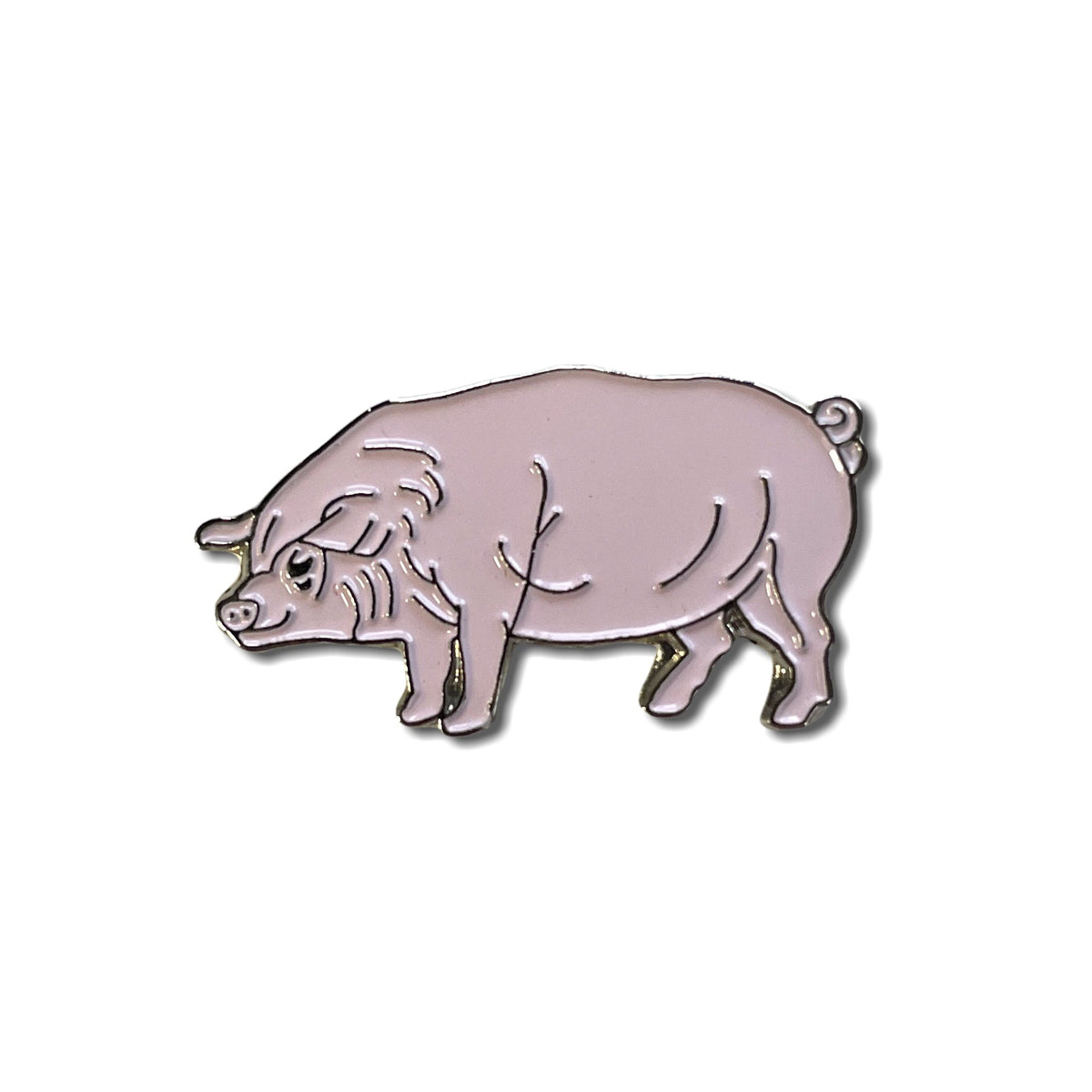 Metal & Enamel Pink Pig Pin Badge with Secure Locking Back – PATCHERS