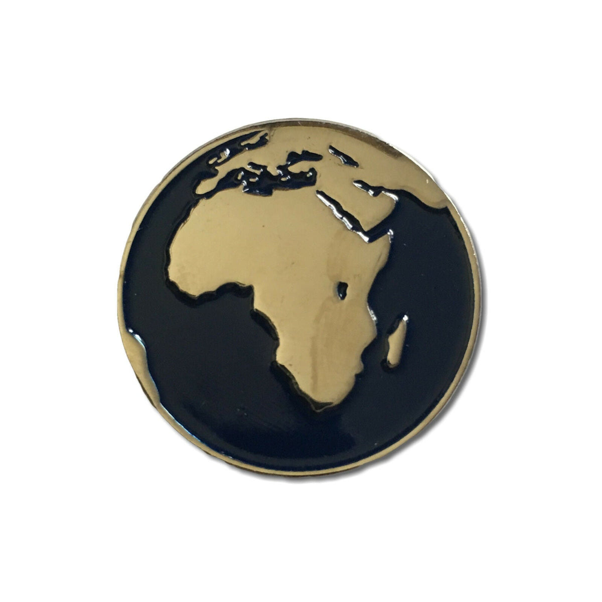 Quality Metal & Enamel Planet Earth Pin Badge with Secure Locking Back ...