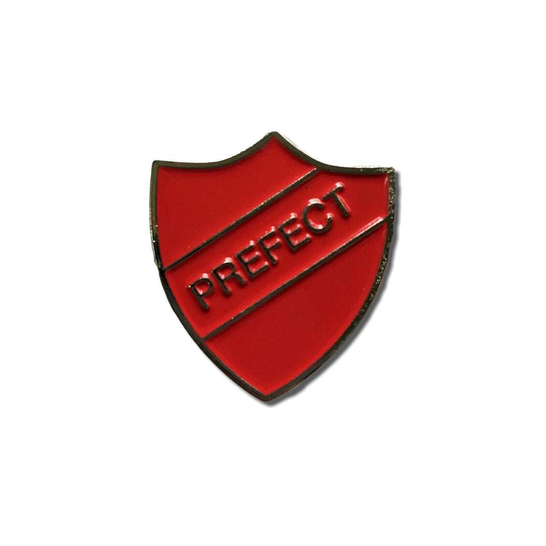 Metal & Enamel Prefect Red Pin Badge with Secure Locking Back – PATCHERS
