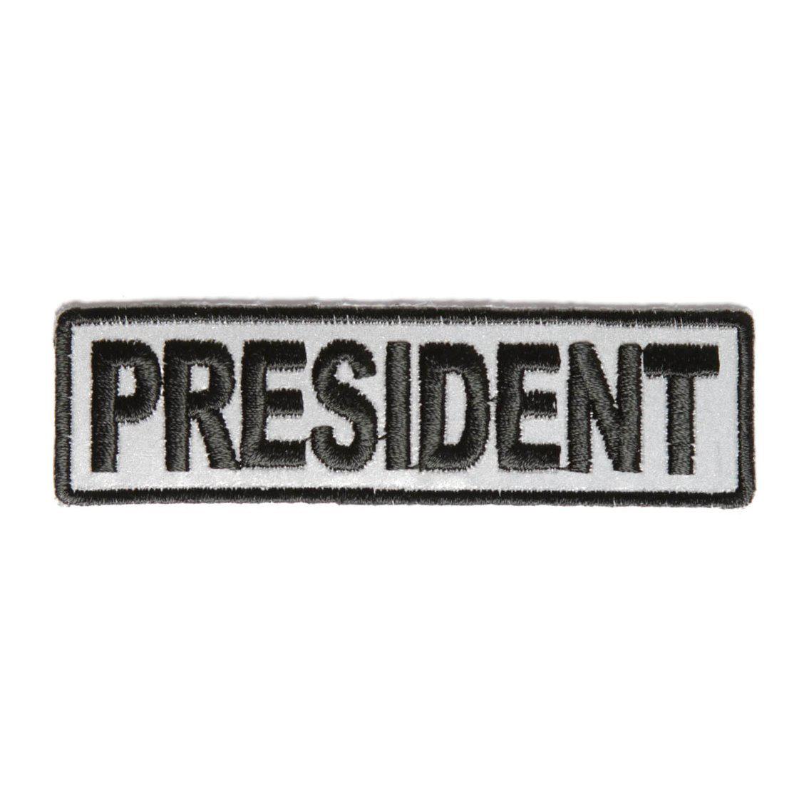 Embroidered President Reflective Iron on Sew on Patch – PATCHERS