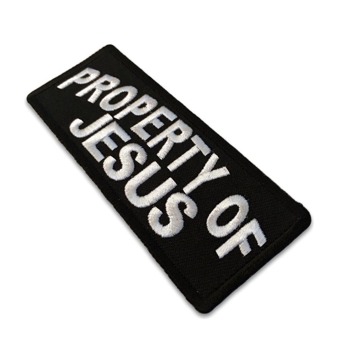 Embroidered Property Of Jesus Iron on Sew on Patch – PATCHERS