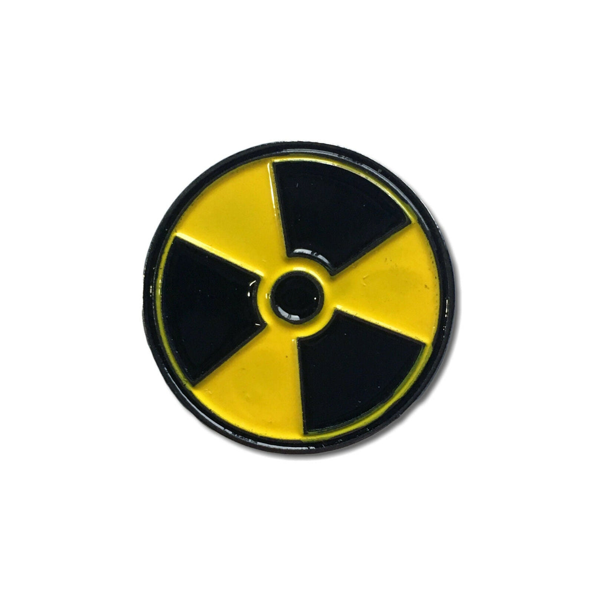 Metal & Enamel British Radioactive Symbol Badge with Locking Back ...