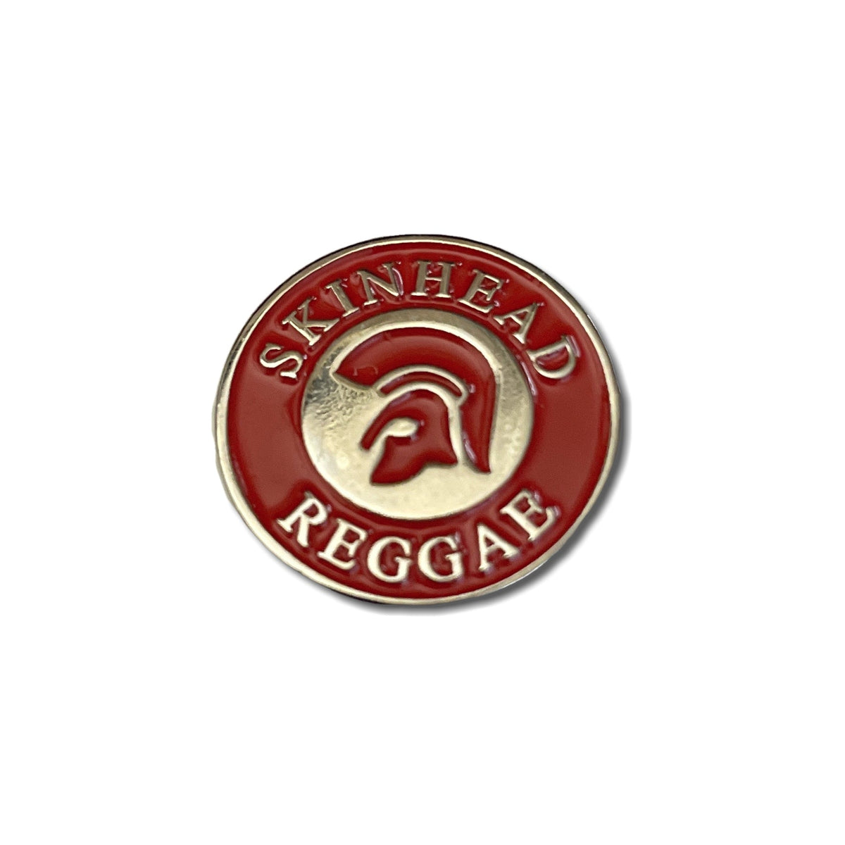 Metal & Enamel Red Skinhead Reggae Pin Badge with Secure Locking Back ...