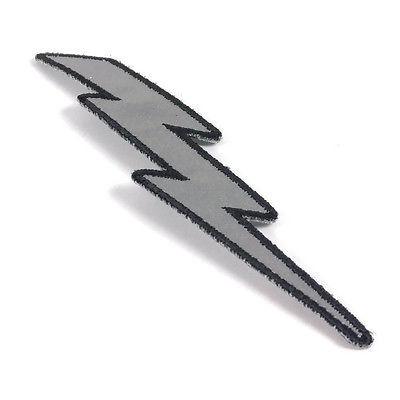 Embroidered Reflective Lightning Bolt Right Iron on Sew on Patch – PATCHERS