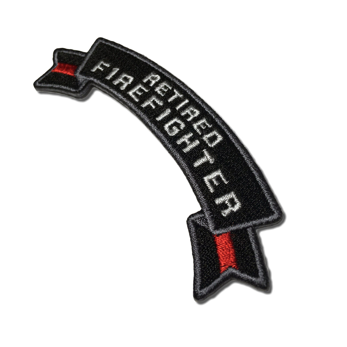 Embroidered Retired Firefighter Rocker Iron on Sew on Patch – PATCHERS