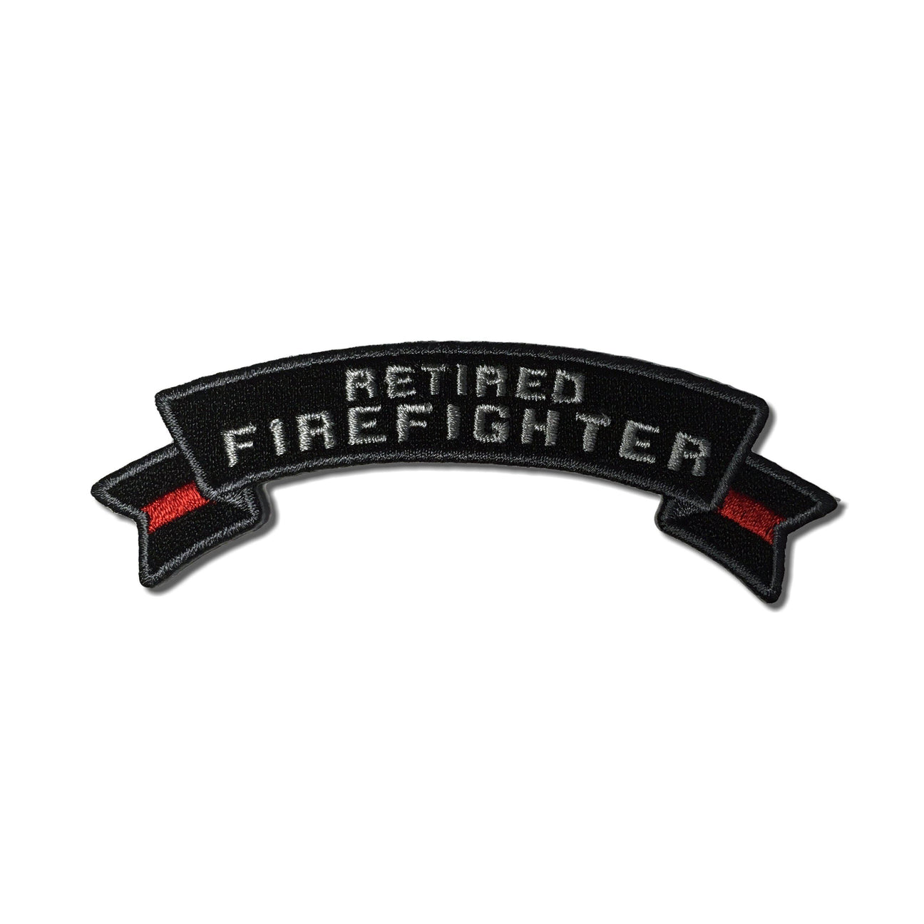 Embroidered Retired Firefighter Rocker Iron on Sew on Patch – PATCHERS