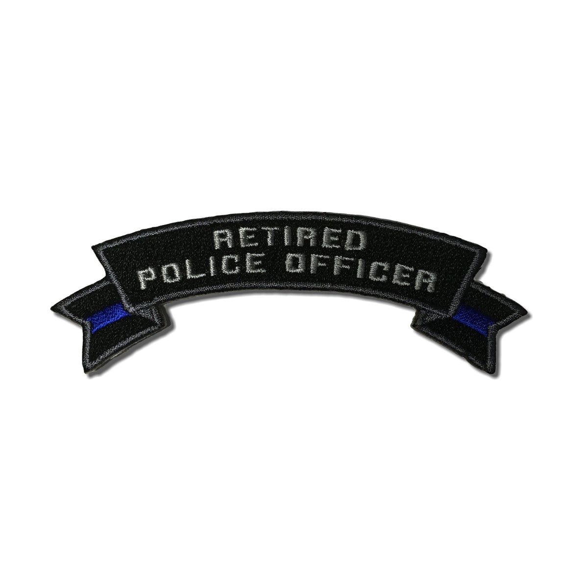 Embroidered Retired Police Officer Rocker Iron on Sew on Patch – PATCHERS