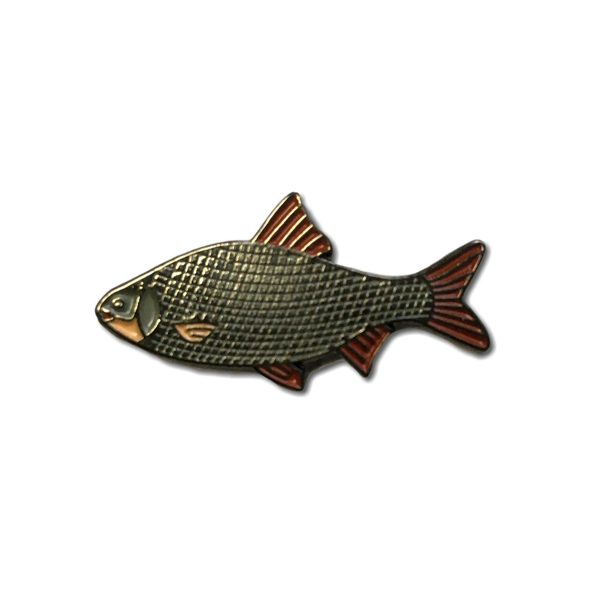 Metal & Enamel Roach Fish Pin Badge with Secure Locking Back – PATCHERS